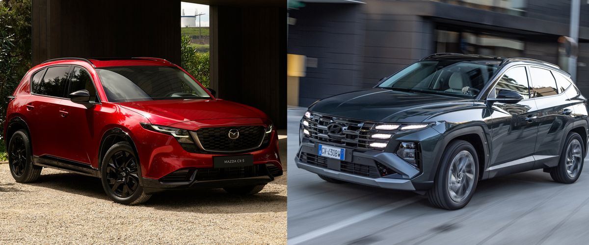 Nuova Mazda CX-5 vs Hyundai Tucson, sfida tra SUV ibridi: confronto ...